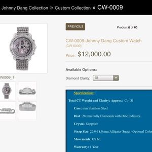 johnny dang | Accessories | Johnny Dang Iced Out Bezel Customized Watch ...